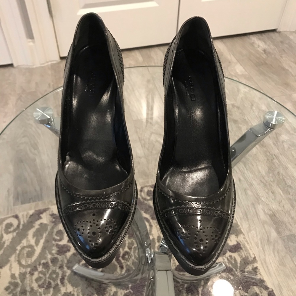 Very Rare Gucci Brogue Wing Tip Heels - Gem